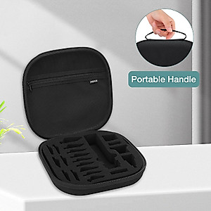 MOSISO Hard Travel Carrying Case Compatible with Philips Norelco Multigroom Beard Trimmer Series 7000, MG7750/49, Waterproof Shockproof EVA Organizer Storage Bag with Handle & Cleaning Brushes, Black