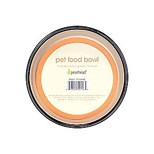 Pearhead Cat Faces Pet Bowl, Cat Water and Food Dish, Pet Owner Cat Accessory, Ceramic, Blush and White