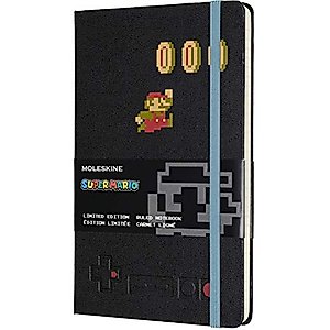Moleskine Limited Edition Super Mario Notebook, Hard Cover, Large (5" x 8.25") Ruled/Lined, 240 Pages