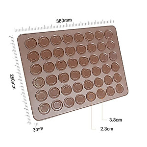 Cool Cook 48 Hole Macarons Silicone Mat Baking Mold Silicone Macaron Kit Pastry Baking Mat and Decorating Piping Pot with 4pcs Nozzles