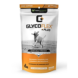 VetriScience GlycoFlex Plus Hip and Joint Supplement Chews for Dogs and Composure Calming Chews for Dogs