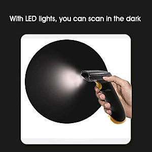 TEEMI 2D Barcode Scanner USB Wired Handheld Automatic QR Data Matrix PDF417 bar Codes Imager for Mobile Payment Computer Screen Scan (Stand Included)