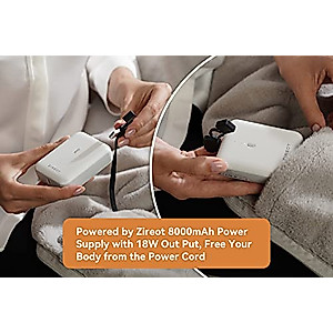 USB Heated Blanket with 18W Power Bank,Heated Shawl,Portable Electric Blanket Plush Flannel with 3 Heating Levels,Wearable Heated Throw Blanket for Home&Outdoor,Heating Pad for Neck and Shoulder