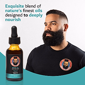 CHECO THE BARBER Beard Oil: with all mint, almond and soy oils, beard oil, with excellent and nourishing ingredients, Premium quality beard oil, (1 Fl oz)