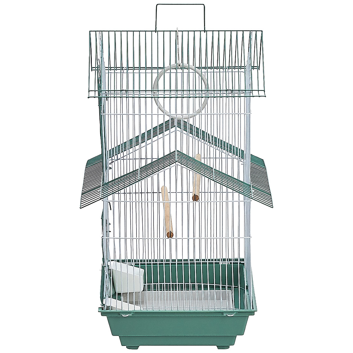 Prevue Hendryx SP1720-4 Shanghai Parakeet Cage, Green and White