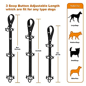 TIOVETY 2 Pack Dog Doorbells for Potty Training, 7 Extra Large Loud 1.4 Door Bells, Durable Adjustable Strap Potty Bells for Dog Knob, Housebreaking, Ring to Go Outside Puppy Pet Supplies