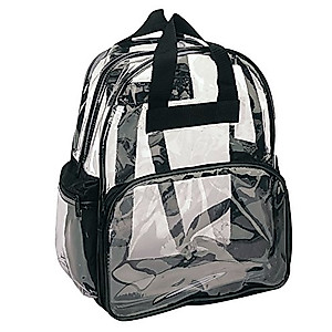 NuFazes Clear Backpack- See Through Clear Backpacks- School Sports Work Security Travel