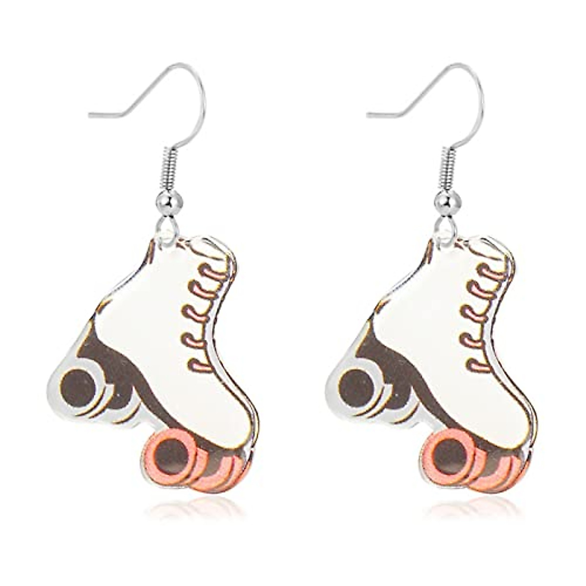 MALOYANVE Roller Skate Earrings for Women Girls Personalized Funny Acrylic Sport Athletic Earrings Sport Skater Charm Jewelry Roller Derby Team Gifts Roller Lovers Gifts (Roller Skate)