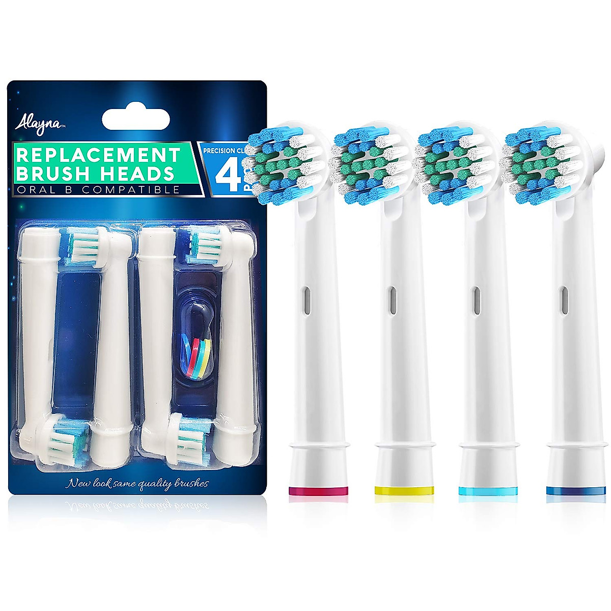 Alayna Replacement Brush Heads Compatible with Oral B Electric Toothbrush- 20 Pack of Precision Heads Fits Braun Pro 1000 1500 Clean 3000 5000 6000 8000 9000 Vitality, Triumph & More