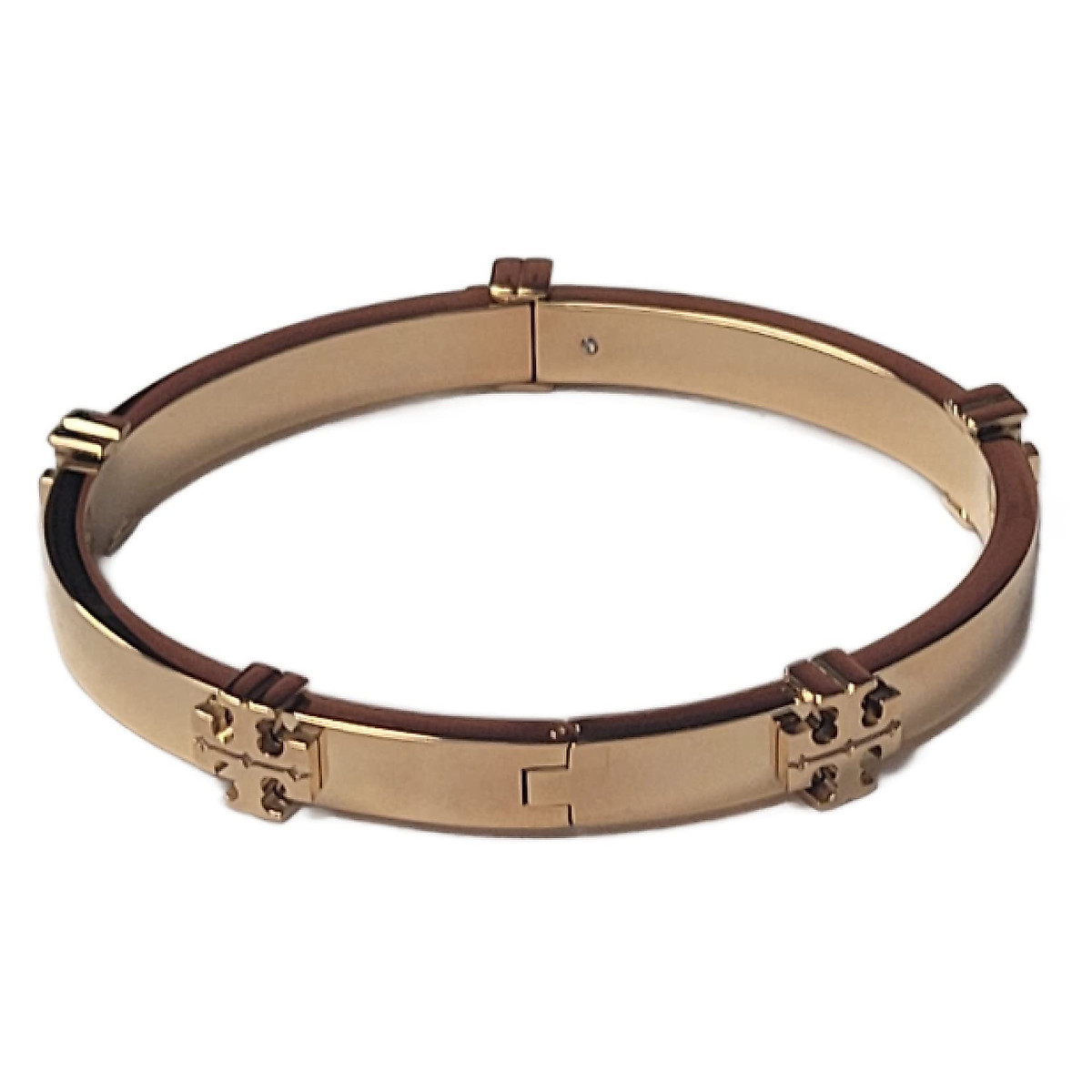 Tory Burch 145434 Tory Gold Tone Classic Logo Women's Bangle Bracelet