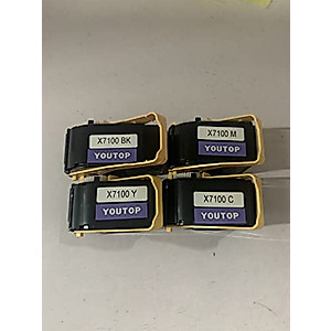 YOUTOP Remanufactured 4PK 106R02605 106R02601 106R02600 106R02599 Toner Cartridge Replacement for Xerox Phaser 7100