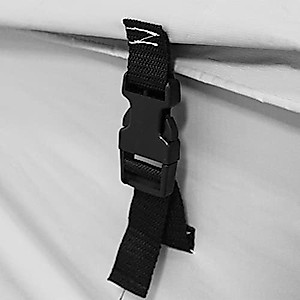 Domain Shelters Deck Box 176 Gallon 6' x 2' x 2' Outdoor Patio Backyard Garden Storage Container with Removable Weather Bars, Gray/Black