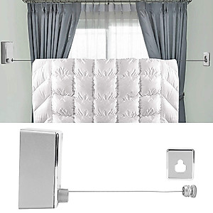 Hapivida Retractable Clothesline, 13.8Ft Stainless Steel Indoor Clothes Line Retracting Adjustable Wall Mounted Heavy Duty Retractable Laundry Line (Silver)
