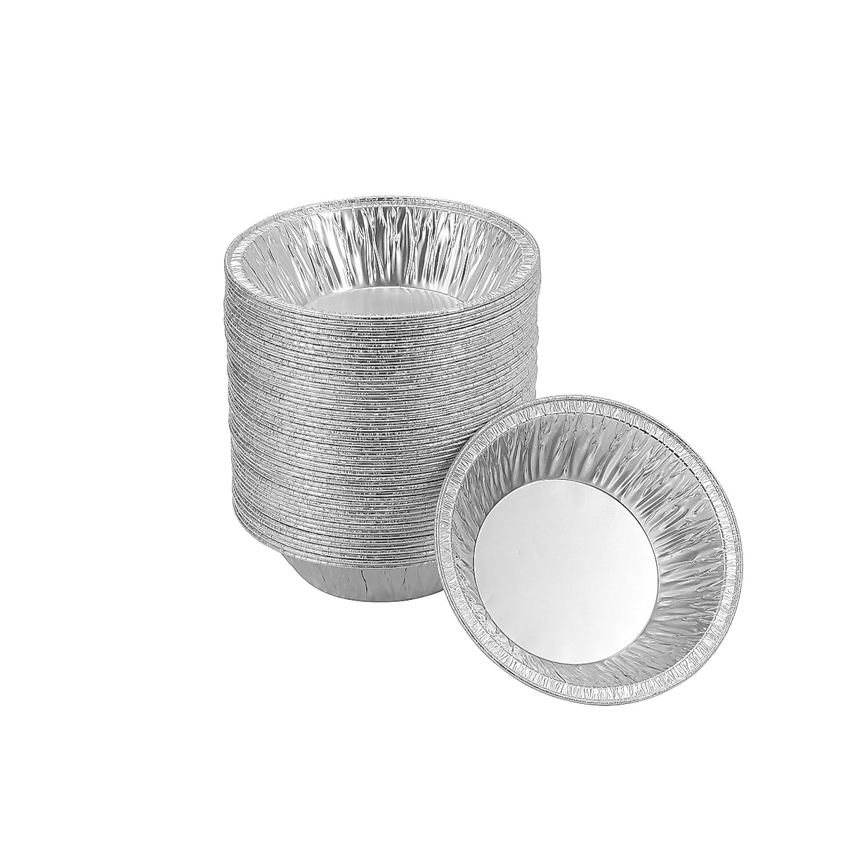Waytiffer 50 Pack - Pie Pans 5 inch,Mini Pie Tins HEAVY-DUTY Disposable Aluminum Foil Tart/pie Pans for Baking Personal Mini Pies, Easily Stack & Store, Freeze & Reheat