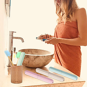 SourceTon Set of 14, Toothbrush Cover Case Set, Travel Toothbrush Case with Toothbrush Head Cover for Travel Home Office Camping School