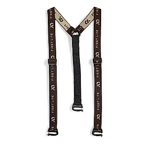 First Lite Suspenders - Adjustable Stretch Nylon Pant Suspenders - Brown/Tan - One Size