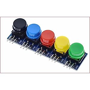 RedTagCanada 5pcs 12X12MM Big Key Module Big Button Module Light Touch Switch Module with hat High Level Output for Arduino or for Raspberry pi 3