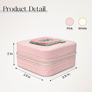 SANDJEST Stainless Steel Slider Tumbler With Handle 40oz & Jewelry Case with Initial U