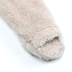 Baby Boy's Fleece Snowsuits 0-12 Months Toddlers Cute Bear Cartoon Jumpsuits Winter Hooded Rompers with Zipper Closure Beige 3-6M