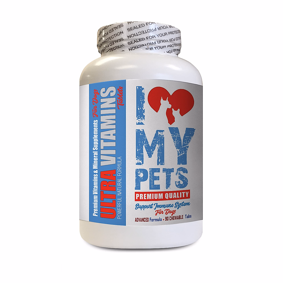 I LOVE MY PETS LLC Dog Mineral Supplement - Ultra Vitamins - Dog Health - Mineral Support - Dog Vitamin b Complex - 90 Treats (1 Bottle)