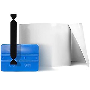 VViViD Clear Paint Protection Bulk Vinyl Wrap Film 4 Inches x 120 Inches Including 3M Squeegee and Black Felt Applicator