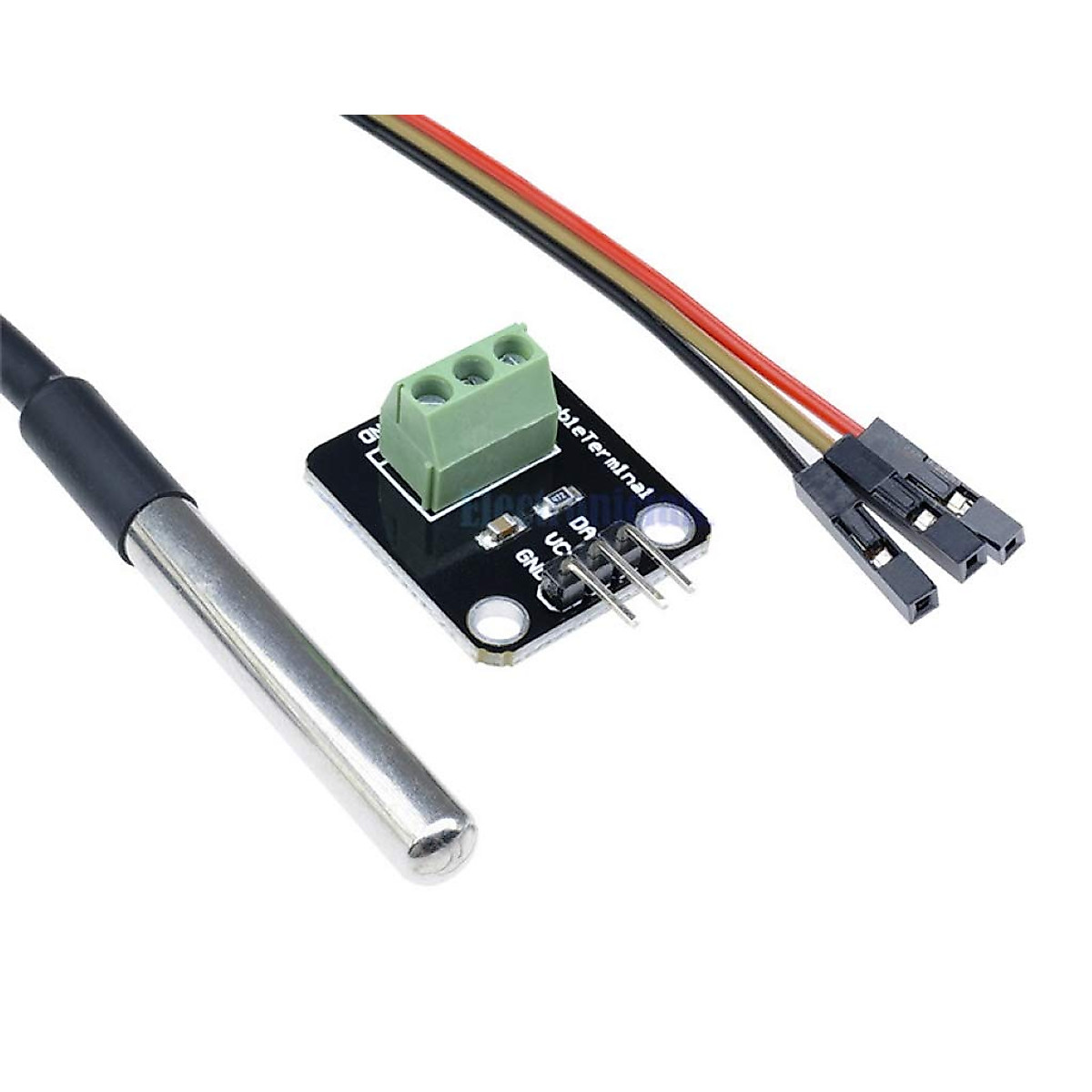 DS18B20 Temperature Sensor Module Kit with Waterproof Stainless Steel Probe for Raspberry Pi