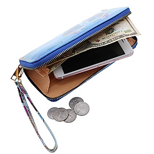 Li'Shay Glossy Zip Around Printed Wallet for Women (Flip Flop)