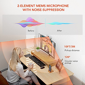 NUROUM V15-AFL 2K Webcam for Streaming, 1080p 60FPS AutoFocus Web Camera with Adjustable Fill Light and Privacy Cover, 75°FOV Dual Microphone USB FHD Computer Camera, Plug and Play