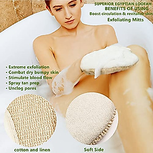Natural Loofah Exfoliating Body Sponge Scrubber, Back Scrubber (5 Pack), Made with Eco-Friendly and Biodegradable Shower Luffa Sponge, Loofah for Women and Men, for Skin Care in Bath Spa Shower