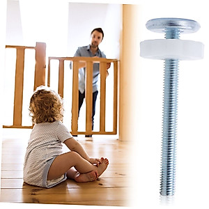 ibasenice 8 Pcs Child Playpen Screws Pet Safety Screws Pressure Threaded Spindle Rods Pressure Mounted Gate Screw M8 Spindle Rod Pressure Bolt The Fence Door Shaft Metal Baby