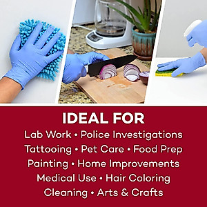 Dealmed Nitrile Medical Exam Gloves, Disposable Latex Free, Large, 1000 ct. (Pack of 10)