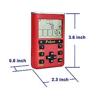 Lyght Electronic Handheld 7 in 1 Poker Game, Blackjack, Deuces, Baccarat, Slot, Lottery, Lucky 7 Dice, Casino Game…