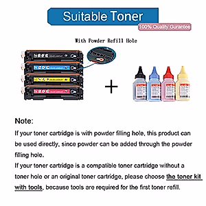 Misee Toner Refill Kit Compatible for Canon CRG-045 CRG-046 CRG-054 054H CRG-055 055H Color Series Printer 4-Pack (Without Tools)
