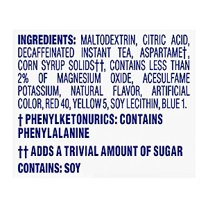 Crystal Light Sugar-Free Decaffeinated Lemon Iced Tea Naturally Flavored Powdered Drink Mix 48 Count Pitcher Packets