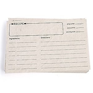 LotFancy Recipe Cards, 4x6 Inch, 60 Count, Double Sided, Blank Recipe Cardstock, Vintage Recipe Index Cards