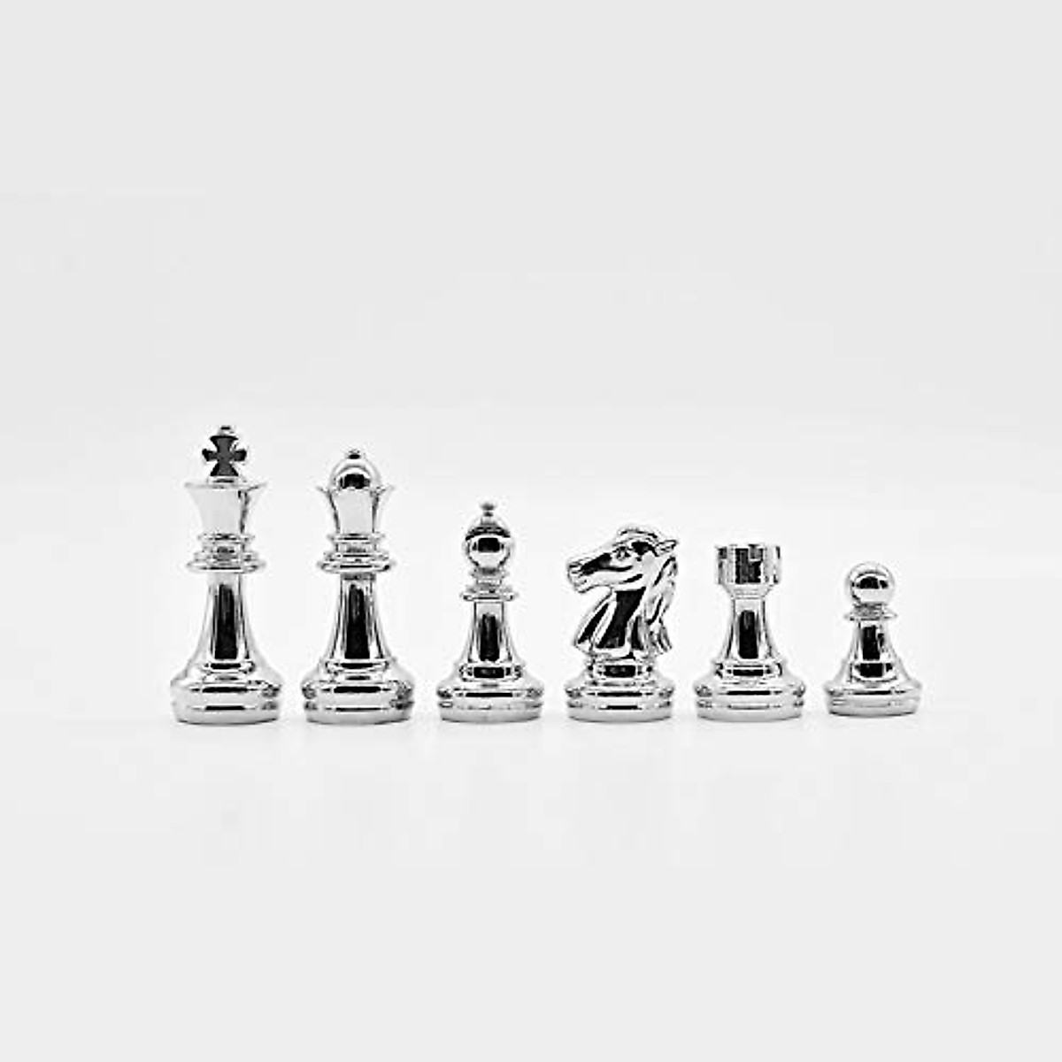 Chess Set Large Portable Chess Set Game Gold&Silver Pieces Board Folding Plate Reinforcement Board Game Children Chess Game Board Set