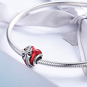 925 Sterling Silver Charm for Pandora Charms Bracelets Bowknot Family Tree Heart Charm Birthday Gifts (Bowknot Charm)