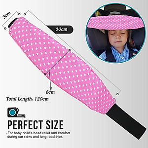 2 Pcs Baby Car Seat Neck Relief and Head Support,Silence Shopping Car Seat Head Band Strap Headrest,Stroller Car Seat Sleeping Head Support for Toddler Child Children Kids Infant (Unicorn)