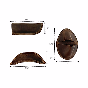 Hide & Drink, Rustic Leather Hot Handle Holders (Set of 3) Panhandle, Side Kick, Assist Grip for Cast Iron Skillets & Pans, Double Layered, Handmade Includes 101 Year Warranty :: Bourbon Brown