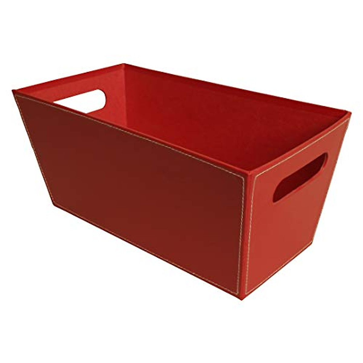 Wald Imports Red Paperboard 13" Decorative Storage/Organizer Basket