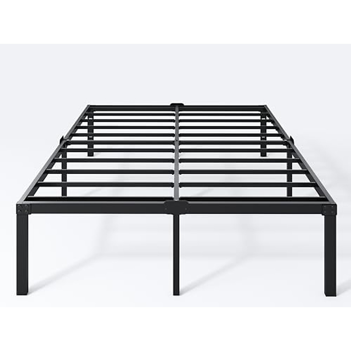 AROMUSTIME 16 Inch Standard Metal Platform Bed Frame / 3,000 lbs Heavy Duty Steel Slat Easy Assembly Mattress Foundation/No Noise/Box Spring Replacement, Cal King
