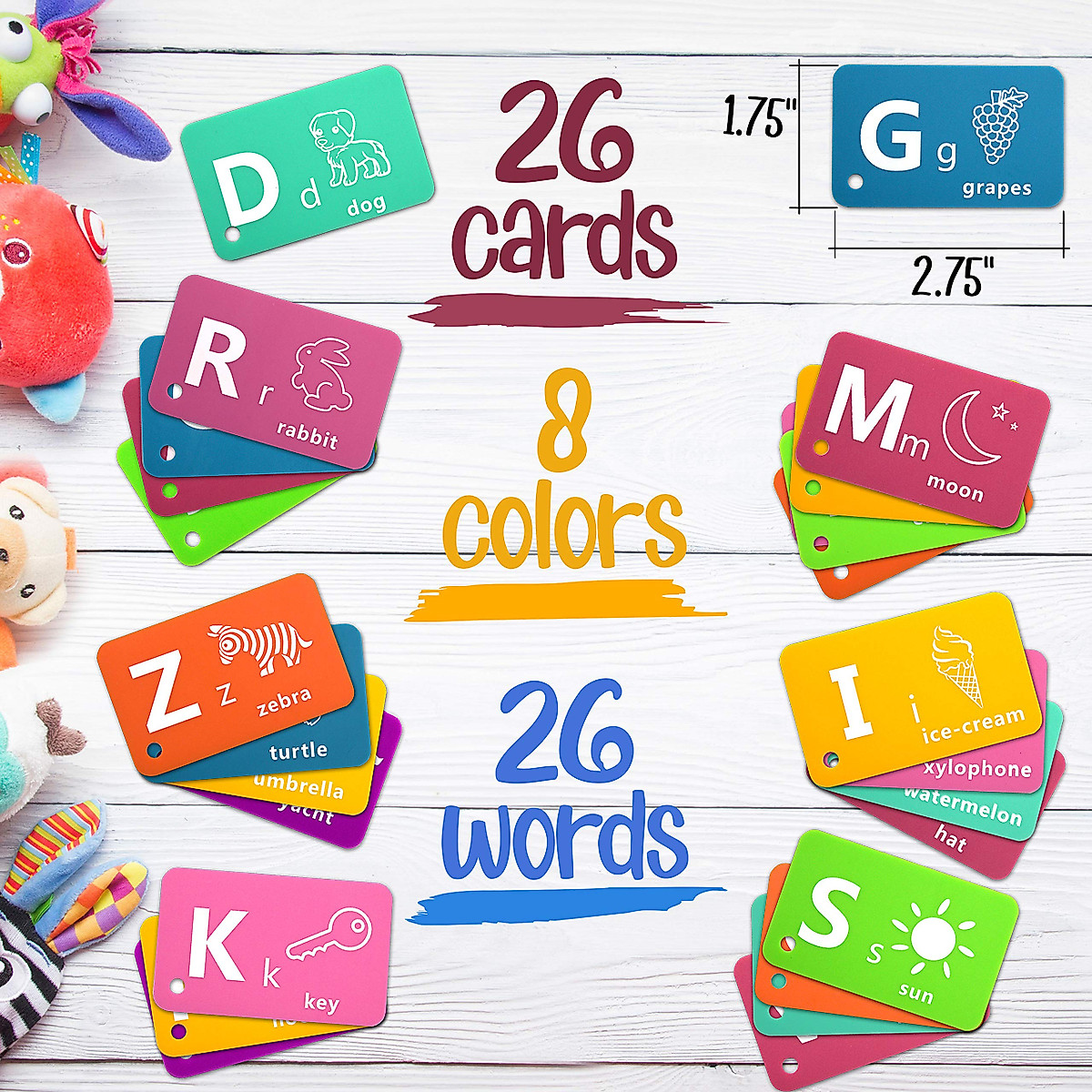 AMAFHHA Alphabetical and 123 Number Flash Cards for Babies, Kids and Toddlers (ABC Flash Cards)