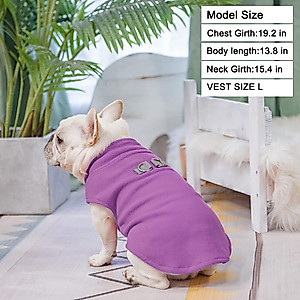 BEAUTYZOO Dog Fleece Vest Sweater Winter Jacket for Small and Medium Dogs with D-Ring Leash Cold Weather Coat Hoodie for XS S M Dogs Boy or Girls