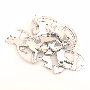 Super Cool Creations Rocking Horse Shaped Crafting Sets, Blue Mirror, Pack of 20 x 2cm