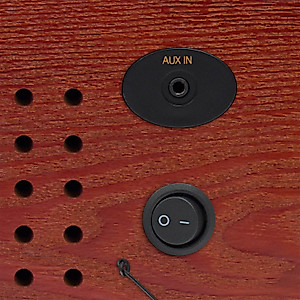 Electrohome Winston Vinyl Record Player 3-in-1 Classic Turntable Natural Wood Stereo System, AM/FM Radio, CD, and AUX Input for Smartphones, Tablets, and MP3 players (EANOS501)