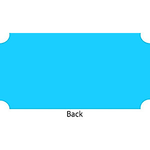 2000 Tacticai Blue Smile Raffle Tickets (8 Colors Available), Single Roll, 2" x 1" Ticket for Events, Entry, Class Reward, Fundraiser & Prizes