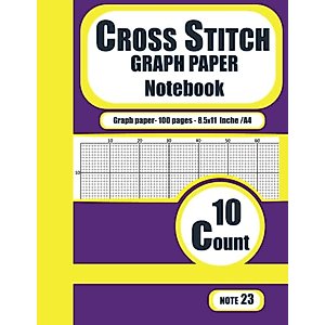 Cross Stitch Grid Paper: cross stitch graph paper 10x10 squares per inch