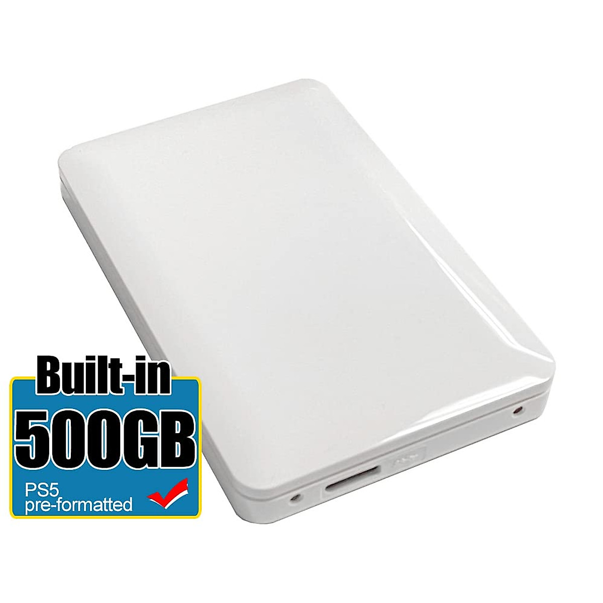 Avolusion HD250U3-Z1-PRO-WH 500GB USB 3.0 Portable External Gaming PS5 Hard Drive - White (for PS5 / PS4, Pre-Formatted) - 2 Year Warranty (Renewed)