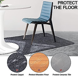 Office Chair Mat for Hardwood Floor and Tile Floor, Anti-Slip, Non-Curve, Non-Toxic Desk Chair Mats for Rolling Chair, Computer Chair Mat for Gaming 0.16" Thick 35" X 47" Rectangle