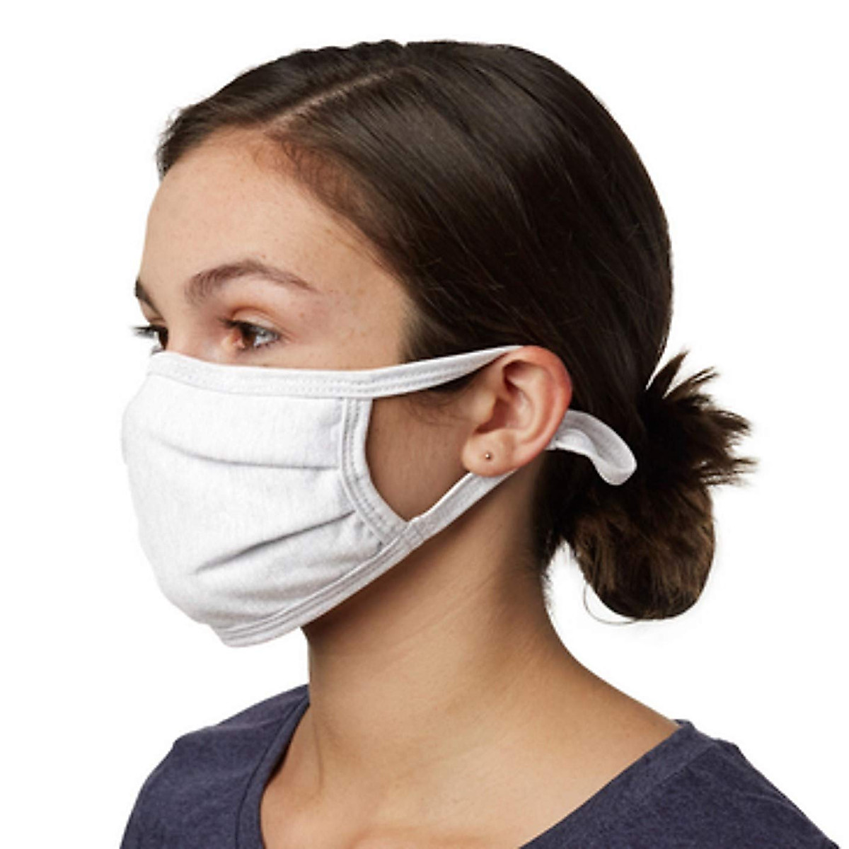 Hanes X-Temp Adjustable Comfort Mask, White, 5 Count (Pack of 1)